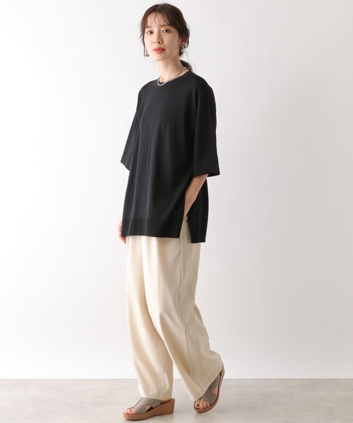 LEPSIM（レプシィム）の「14ゲージ5分袖クルーネック 987572（ニット/セーター）」 - WEAR