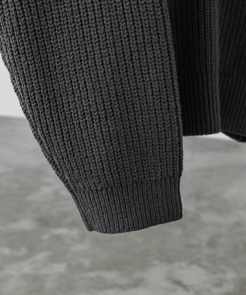 WYM LIDNM（ウィム バイ リドム）の「HALF ZIP AZE KNIT（ニット/セーター）」 - WEAR