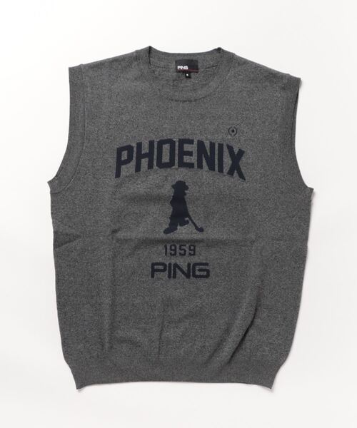 PING（ピン）の「【PING APPAREL】PHOENIX Mr.PINGジャガード軽量クルーネックニットベストプルオーバー ...