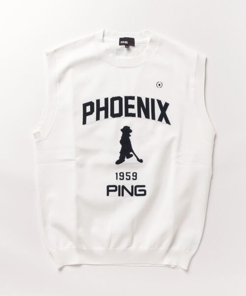 PING（ピン）の「【PING APPAREL】PHOENIX Mr.PINGジャガード軽量クルーネックニットベストプルオーバー ...