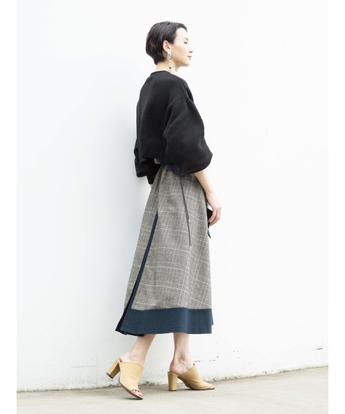 AMERI（アメリ）の「【AMERI】《STUDIOUS 別注》チェックトレンチスカート 0181920240（スカート）」 - WEAR