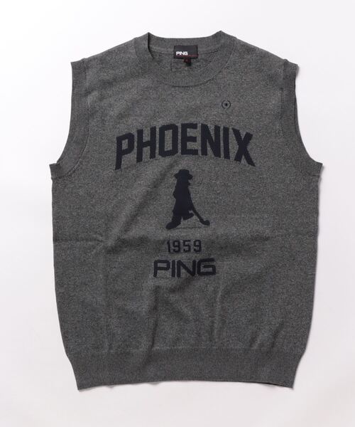 PING（ピン）の「【PING APPAREL】PHOENIX Mr.PINGジャガード軽量クルーネックニットベスト＜NATIVE ...