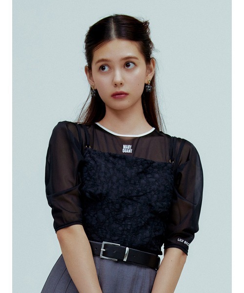 LILY BROWN（リリーブラウン）の「【LILY BROWN×MARY QUANT】シアートップス（Tシャツ/カットソー）」 - WEAR