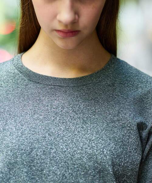 洗える/きれいめ】ラメニットプルオーバー（ニット/セーター