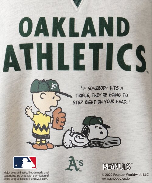 DOUBLE NAME（ダブルネーム）の「MLB×PEANUTSコラボ配色プルオーバー（スウェット）」 - WEAR