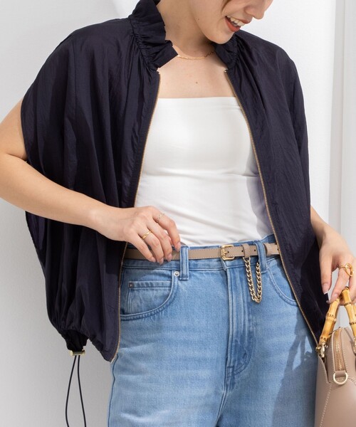 NOLLEY’S（ノーリーズ）の「 【WEB限定】《セットアップ対応》ウォッシャブルシアーオーガンジー前後2WAYフリル羽織り（シャツ/ブラウス）」 - WEAR