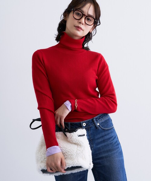 INDIVI（インディヴィ）の「【洗える／毛玉になりにくい】エクストラ