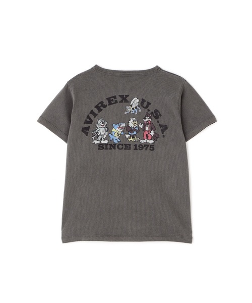 《KID'S/キッズ》FADE WASH PRINT T-SHIRT / フェイドウォッシュ プリント 半袖Tシャツ（Tシャツ/カットソー ...