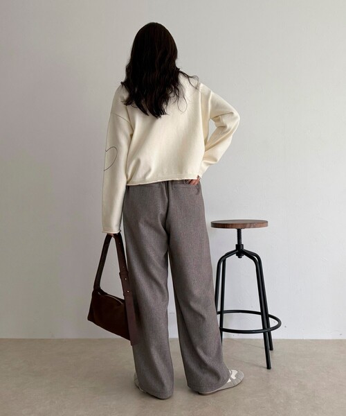 セール】【4サイズ展開】ソフトシャークスキン/チェックイージーパンツ