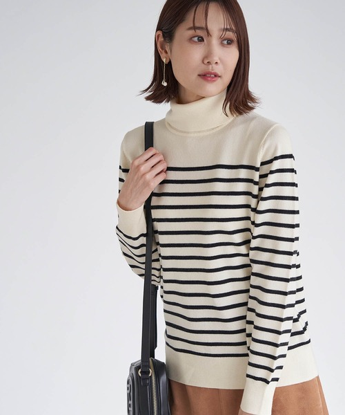 Rope Picnic（ロペピクニック）の「アンチピリング天竺タートルネックプルオーバー（ニット セーター）」 Wear