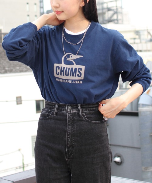 CHUMS（チャムス）の「CHUMS/チャムス ブービーフェイスブラッシュドロングスリーブTEE Booby Face Brushed L/S ...