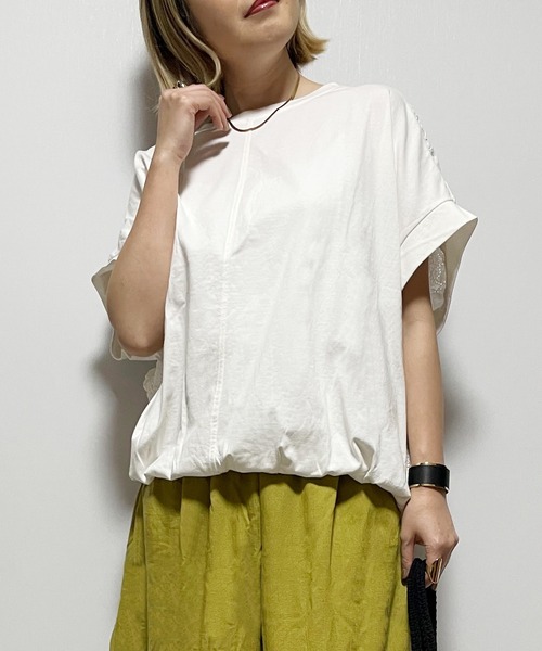 Fizz（フィズ）の「【Fizz/フィズ】 バックレース切替えTシャツ（Tシャツ/カットソー）」 - WEAR