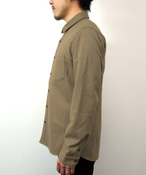 ウールライクショートレギュラーカラーシャツ（シャツ/ブラウス