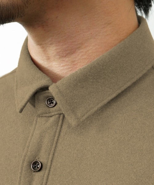 ウールライクショートレギュラーカラーシャツ（シャツ/ブラウス