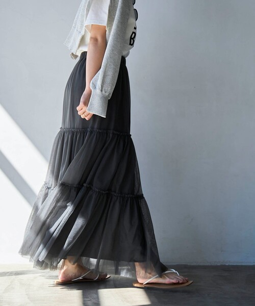 coen（コーエン）の「2WAYチュールティアードスカート（スカート）」 - WEAR