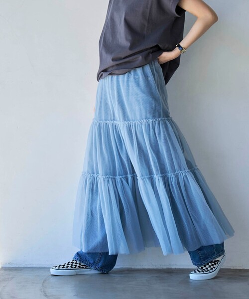 coen（コーエン）の「2WAYチュールティアードスカート（スカート）」 - WEAR