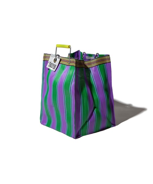 PUEBCO（プエブコ）の「RECYCLED PLASTIC STRIPE BAG Rectangle/D26（トートバッグ）」 - WEAR
