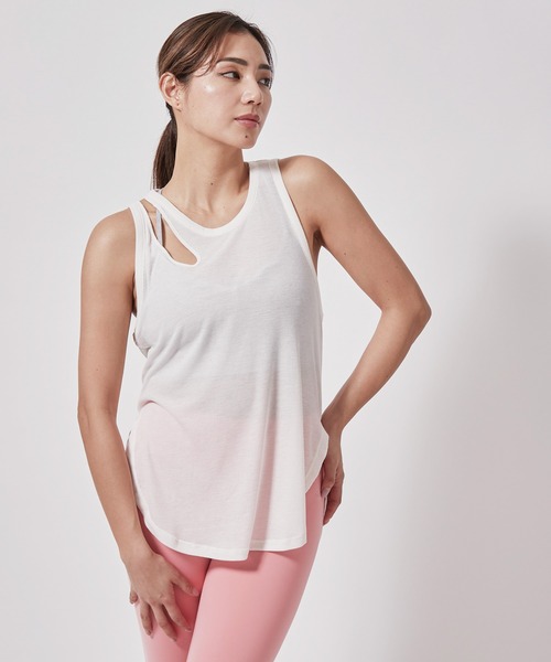 Alo Yoga（アロヨガ）の「【alo】Ribbed Peak Tank リブピークタンク（チューブトップ）」 - WEAR