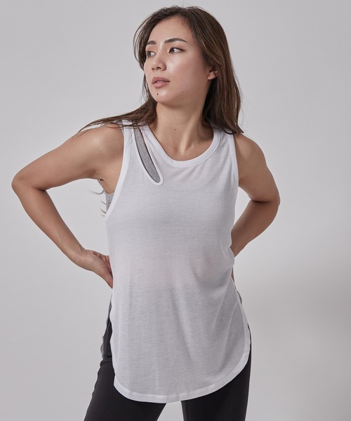 Alo Yoga（アロヨガ）の「【alo】Ribbed Peak Tank リブピークタンク（チューブトップ）」 - WEAR