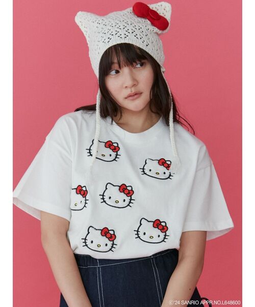 merry jenny（メリージェニー）の「【ハローキティコラボ】ハローキティたくさんTシャツ（Tシャツ/カットソー）」 - WEAR