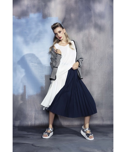 DOUBLE STANDARD CLOTHING（ダブルスタンダードクロージング）の「Sov. ポリエステルジョーゼットプリーツスカート（スカート）」 - WEAR