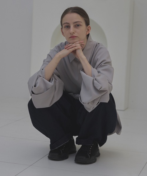 shiki tokyo（シキトウキョウ）の「Oversized Toromi Double Sleeve Shirt / オーバーサイズトロミ ...