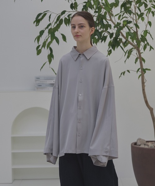 shiki tokyo（シキトウキョウ）の「Oversized Toromi Double Sleeve Shirt / オーバーサイズトロミ ...