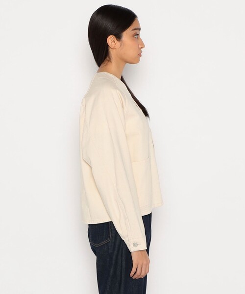DANTON（ダントン）の「WOMEN'S COTTON TWILL COLLARLESS SHORT JACKET（ノーカラージャケット）」 - WEAR