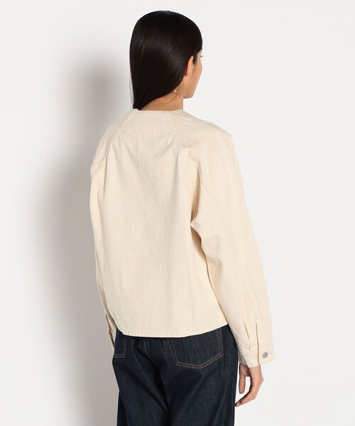 DANTON（ダントン）の「WOMEN'S COTTON TWILL COLLARLESS SHORT JACKET（ノーカラージャケット）」 - WEAR