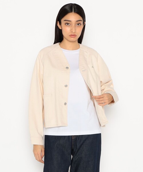 DANTON（ダントン）の「WOMEN'S COTTON TWILL COLLARLESS SHORT JACKET（ノーカラージャケット）」 - WEAR