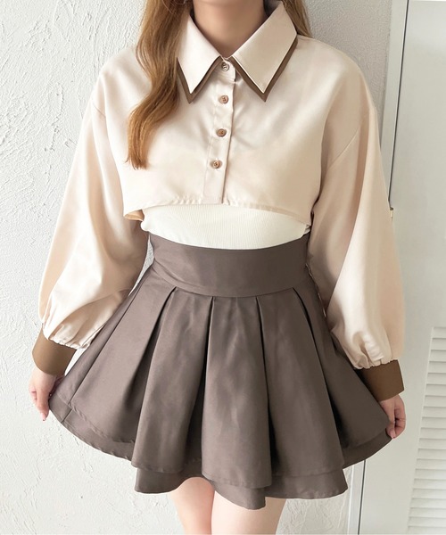 apres jour（アプレジュール）の「【apres jour mimi】Wカラーアソートショートシャツ【ZOZOTOWN限定アイテム】（シャツ/ブラウス）」 - WEAR