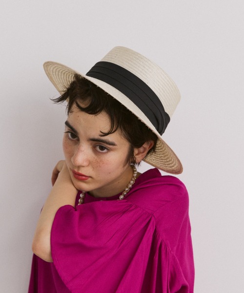 パナマ風ストローボーターHAT（ハット）｜manana suerte（マニャーナスエルテ）のファッション通販 - ZOZOTOWN