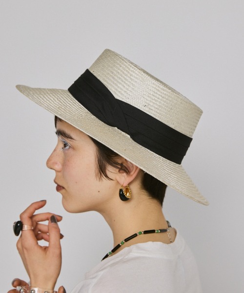 manana suerte（マニャーナスエルテ）の「パナマ風ストローボーターHAT（ハット）」 - WEAR