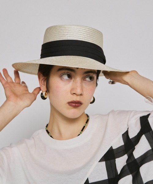 manana suerte（マニャーナスエルテ）の「パナマ風ストローボーターHAT（ハット）」 - WEAR
