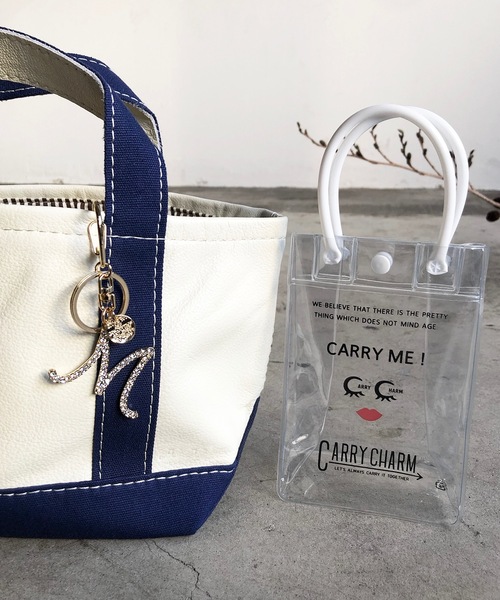 CARRY CHARM（キャリーチャーム）の「FT:CARRY CHARM キャリーチャーム / ラインストーンイニシャルキーリング（キー ...