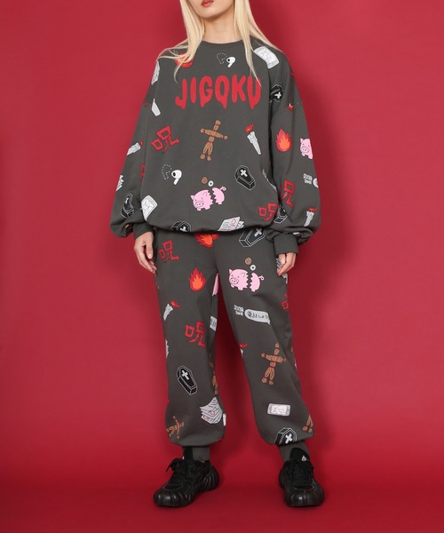 PUNYUS（プニュズ）の「天国と地獄総柄スウェットパンツ（スウェットパンツ）」 - WEAR