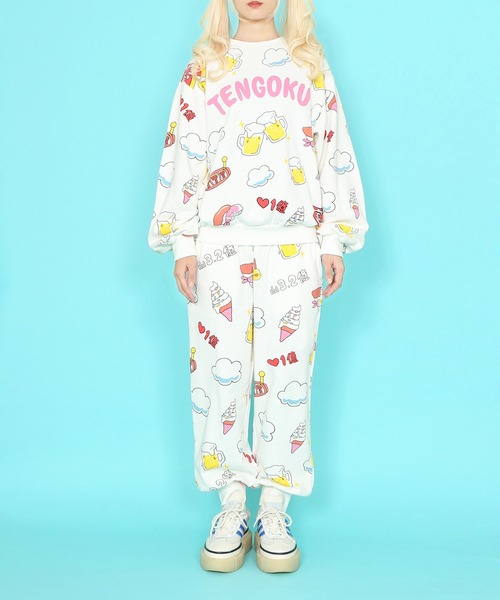 PUNYUS（プニュズ）の「天国と地獄総柄スウェットパンツ（スウェットパンツ）」 - WEAR