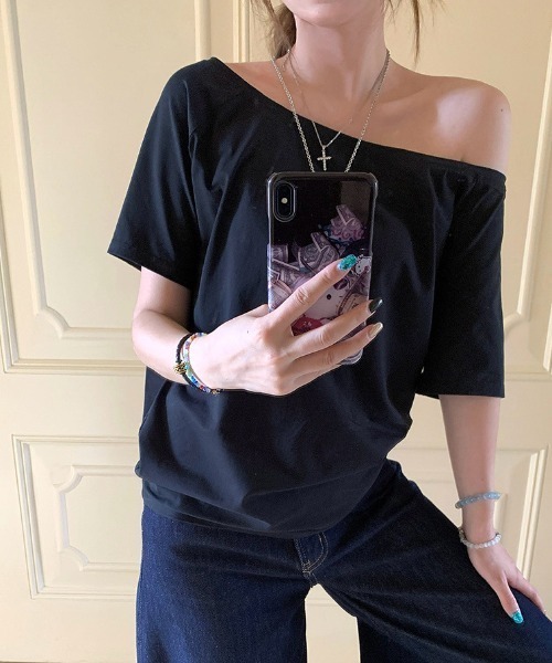 Teem Store（チームストア）の「シンプル無地オフショルT（Tシャツ/カットソー）」 - WEAR