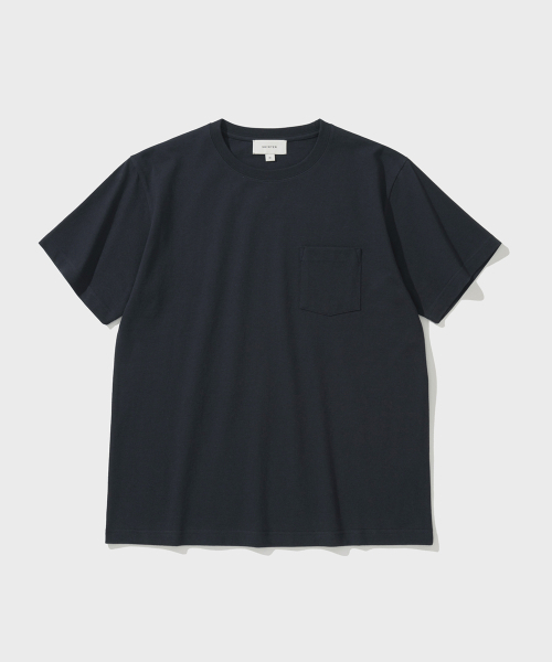 SHIRTER（シャーター）の「FINE COTTON STANDARD FIT T-SHIRT (NAVY)（Tシャツ/カットソー）」 - WEAR