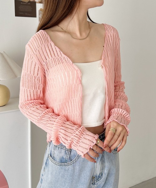 CLEA（クレア）の「シアーボレロショートカーディガン（カーディガン/ボレロ）」 - WEAR