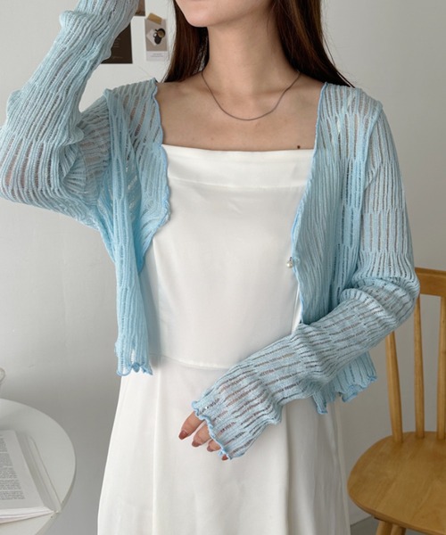 CLEA（クレア）の「シアーボレロショートカーディガン（カーディガン/ボレロ）」 - WEAR