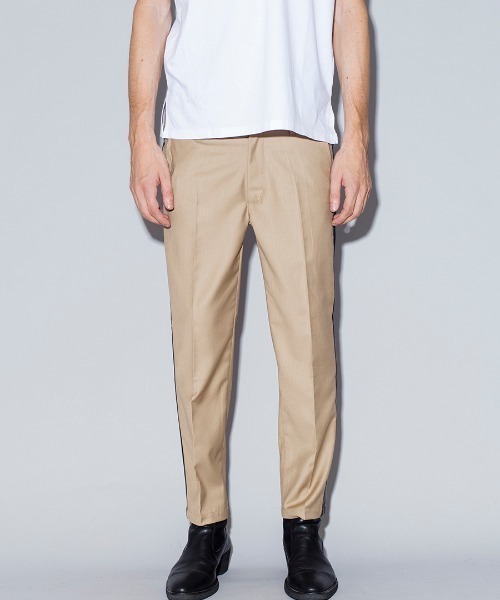 【セール】 CAMBIO NO mp7748 レザー切替サイドライントラウザーズ｜NO パンツ（その他パンツ） パンツ ID （ノーアイディ ...