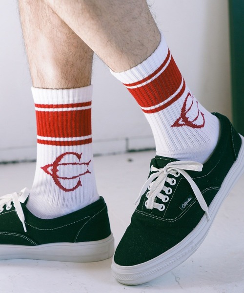CHARI&CO（チャリアンドコー）の「【CHARI&CO SAFE RIDE for BAYFLOW】ロゴラインソックス（ソックス/靴下）」 - WEAR