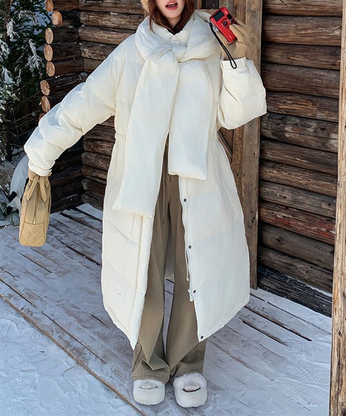 BANICO】スタンドカラーロングダウンコート（ダウンジャケット/コート