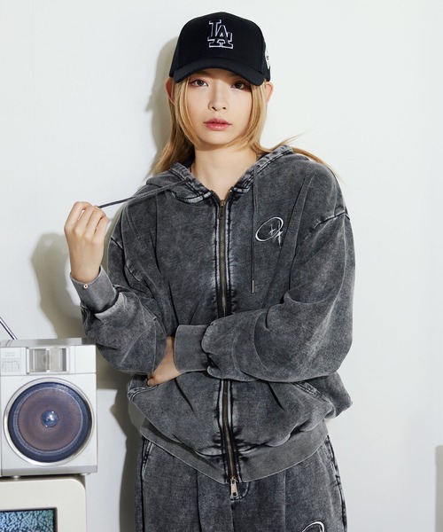 MSG（エムエスジー）の「Buyer's select/ ワンポイント刺繍グランジ加工ZIPパーカー（パーカー）」 - WEAR