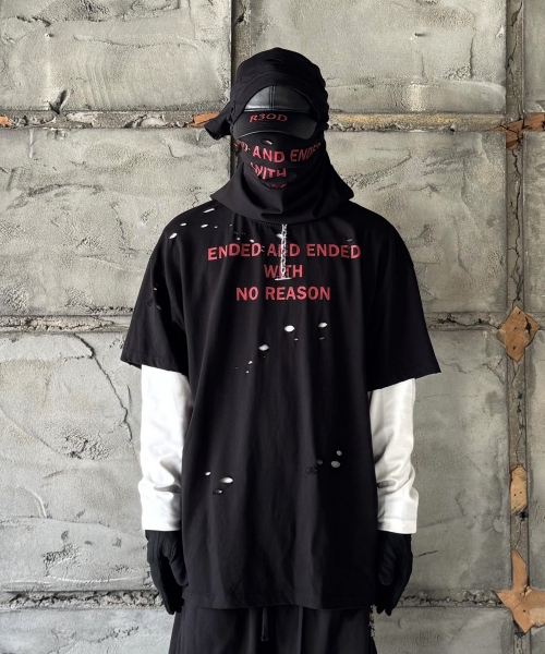 Damage Lettering Over Tee Black（Tシャツ/カットソー）｜ROARINGRAD（ロアリングラド）のファッション ...