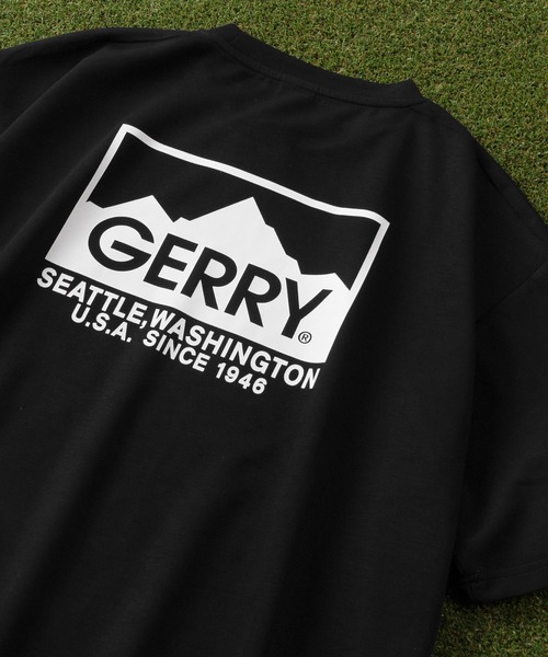 【セール】【GERRY/ジェリー】ワンポイントラバーロゴ＆バックBOXロゴプリントデザイン クルーネック半袖Tシャツ/ ワイドシルエット ...