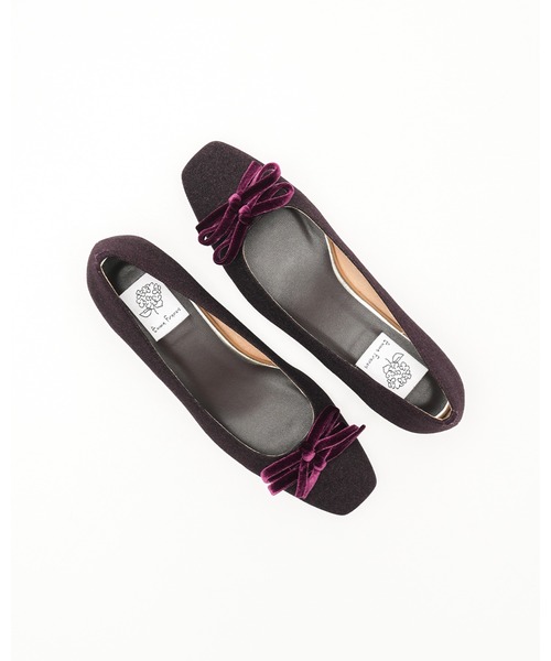 ダブルリボン 3cm パンプス（パンプス）｜Emma Francis（エマ