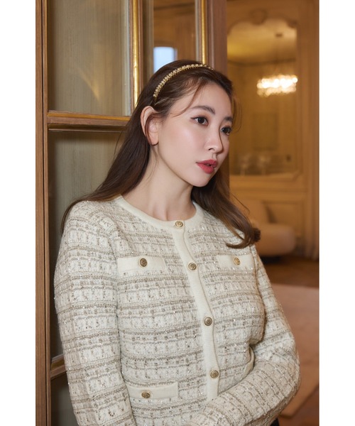 Her lip to（ハーリップトゥー）の「Bristol Tweed Knit Cardigan（カーディガン/ボレロ）」 - WEAR