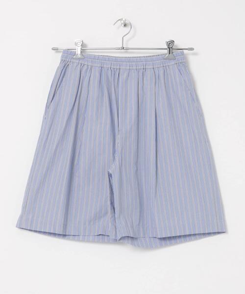 セール】new basic インドスビンコットンストライプハーフパンツ